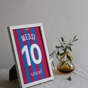 Set of 3 Printable Lionel Messi Jersey Wallart Bundle , Sport Bundle ...