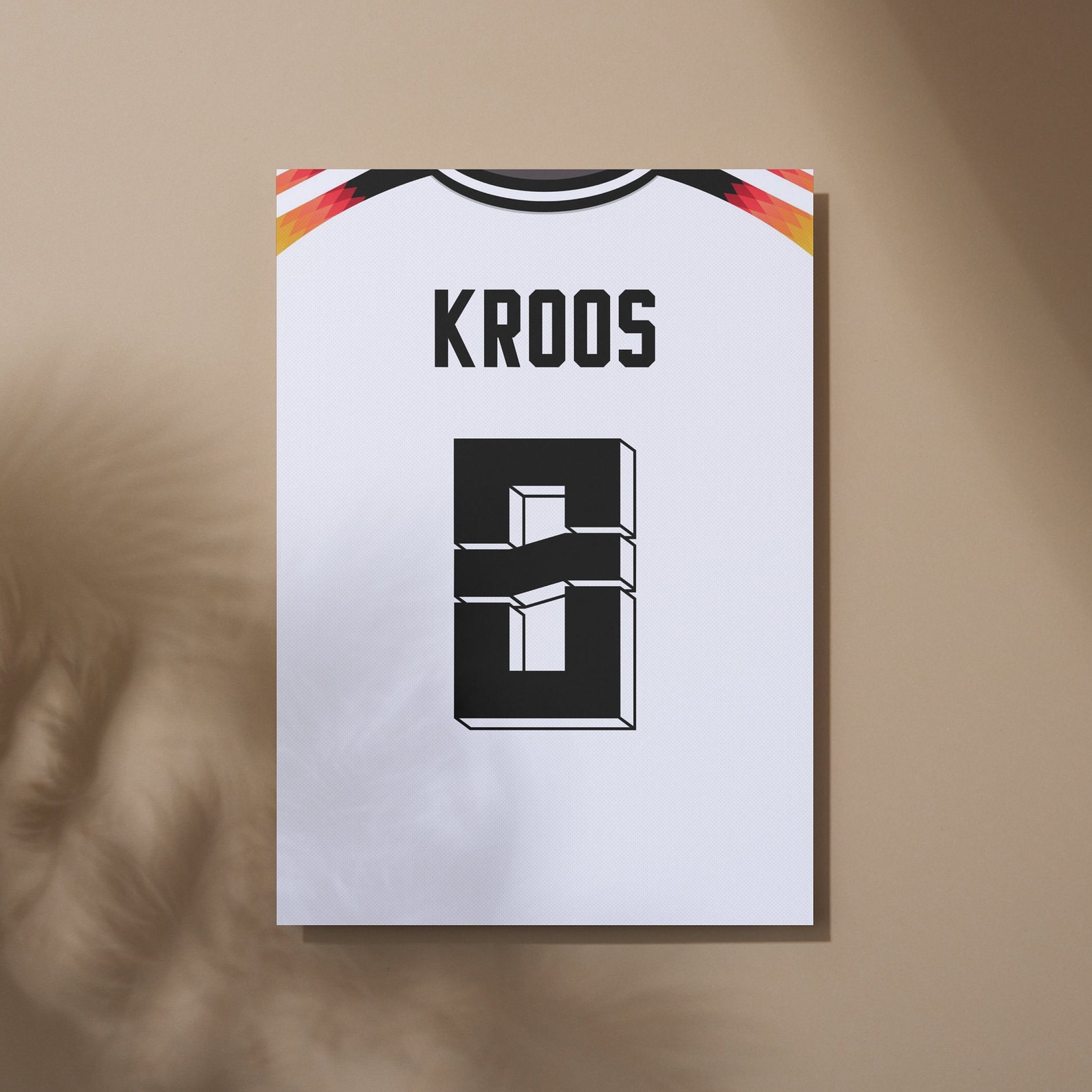 Vector Illustration Jersey Back Poster, Kroos 8 Germany, Retro Football ...