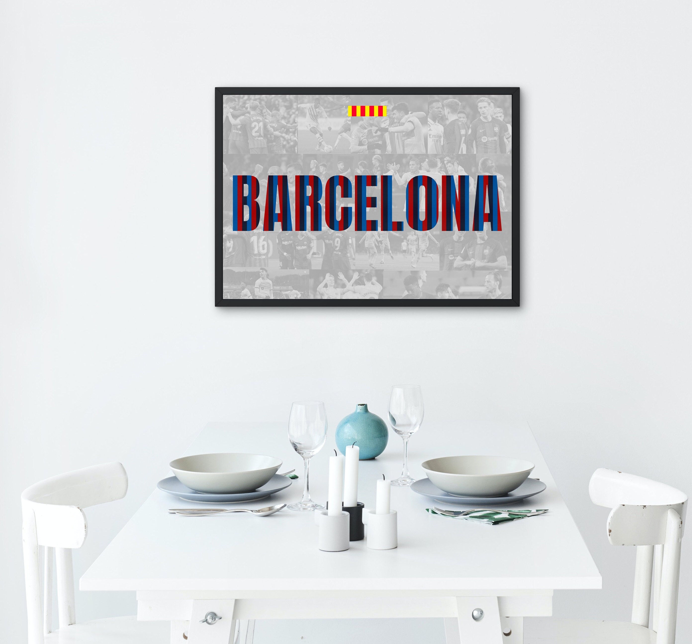 Barcelona FC Name Print Wallart, Printable Gift, 3 Design in 1 Package ...