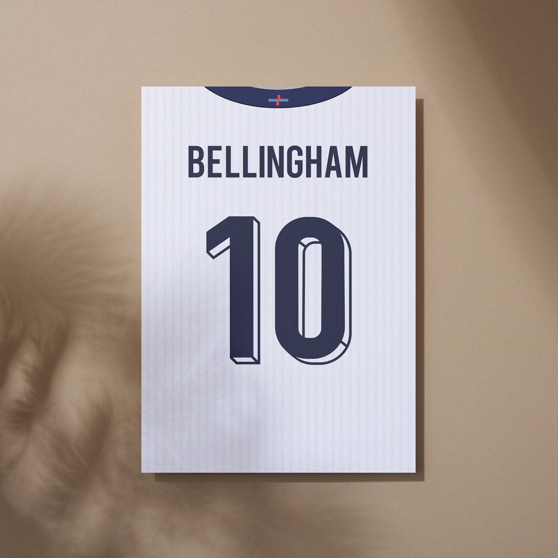 Vector Illustration Jersey Back Poster, Bellingham 10 England, Retro ...