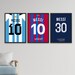 Set of 3 Printable Lionel Messi Jersey Wallart Bundle , Sport Bundle ...