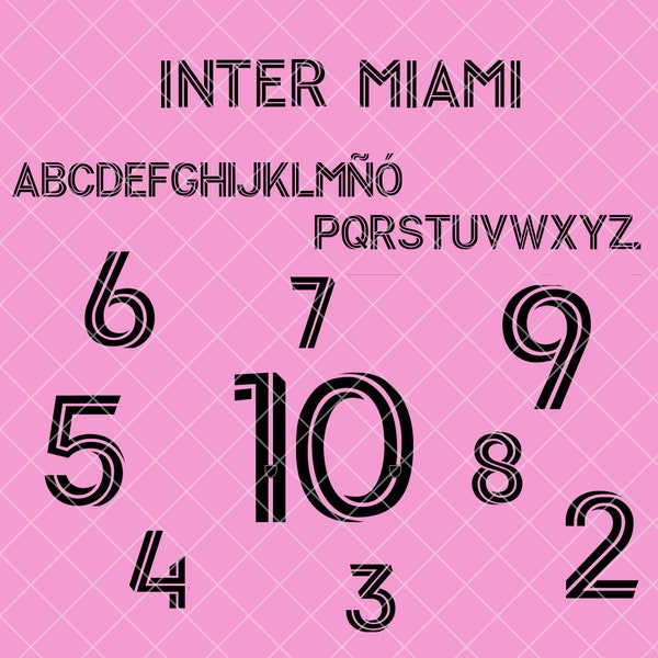 Inter Miami Font - Etsy