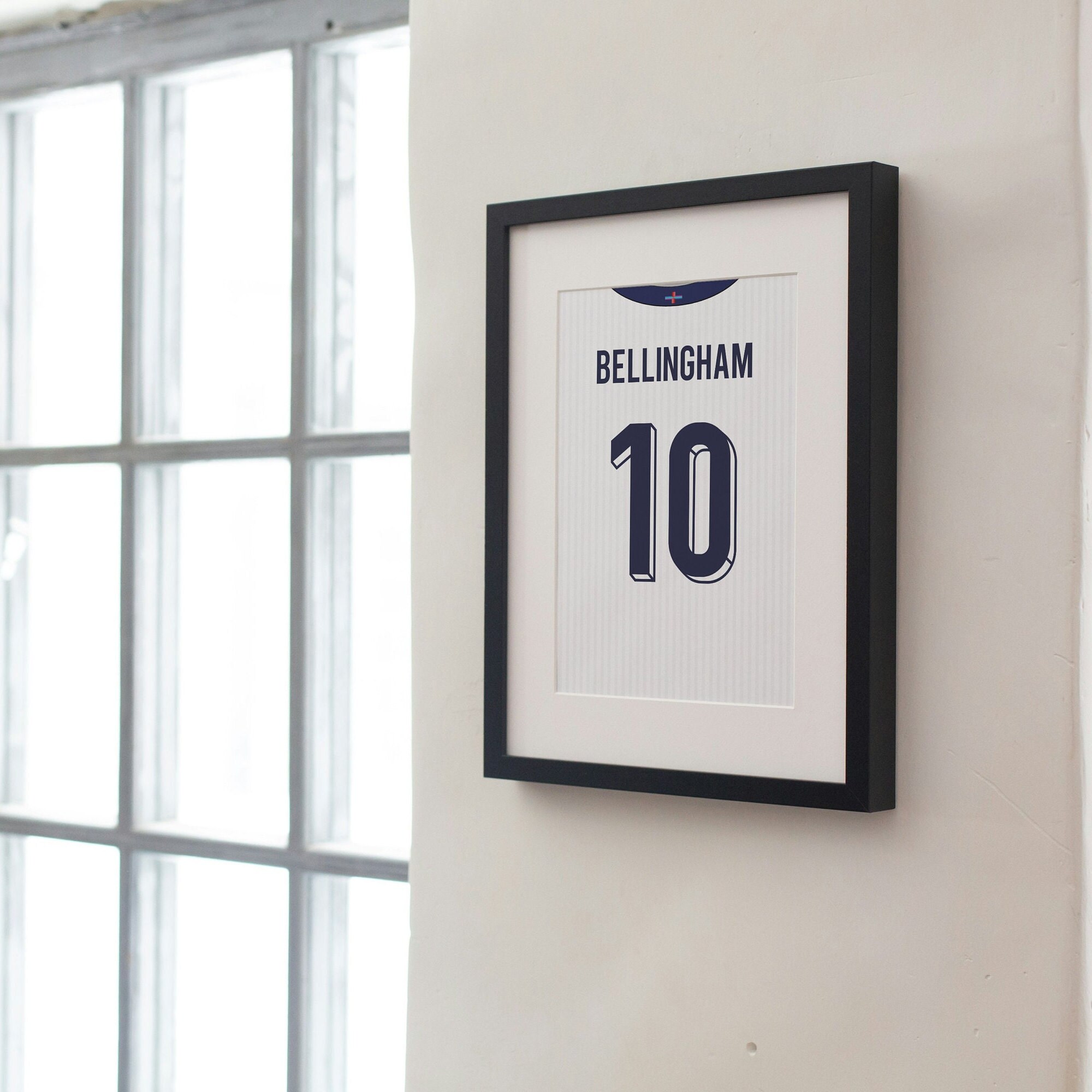 Vector Illustration Jersey Back Poster, Bellingham 10 England, Retro ...