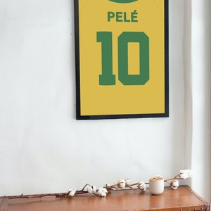 Classic Football Poster, Brazil Retro Shirt, Vintage Kits, Pele World ...