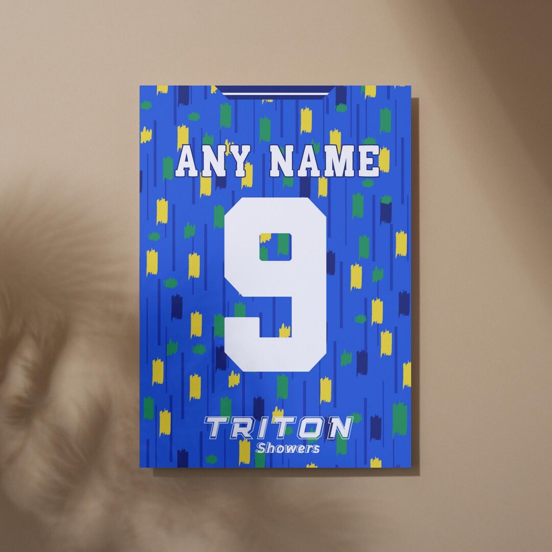 Classic Football Poster, Birmingham City Retro Vector Shirt, Vintage ...