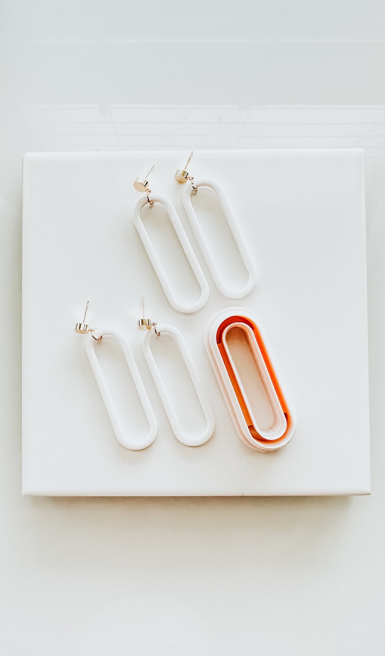 Long Skinny Oval Polymer Clay Earring Cutter 1.75 Inch - Etsy