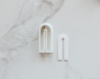 Long Skinny Rectangle With Diagonal Embossed Lines Set of 2 Polymer ...