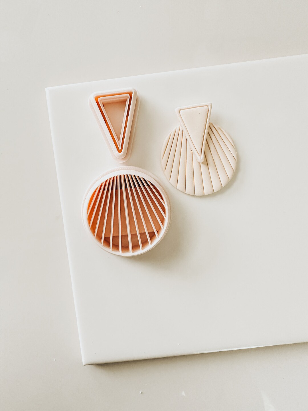 Reese Embossed 2 Piece Stackable Clay Cutter | Clay Cutters 1.75” - Etsy