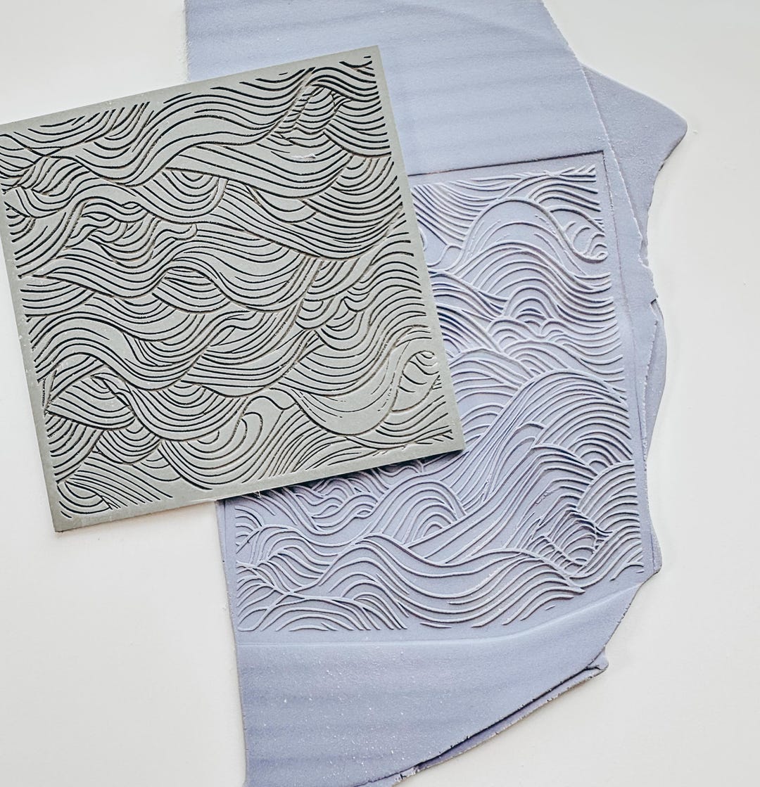 Wave Clay Texture Mat | Wave Texture Mat for Polymer Clay - Etsy