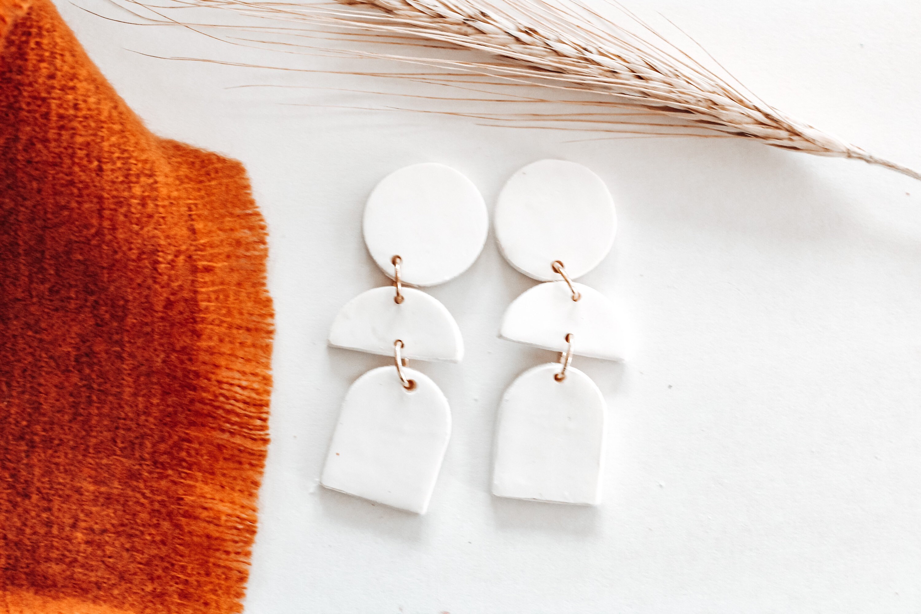 Boho Earrings Boho Statement Earrings Clay Earrings Dangle Etsy