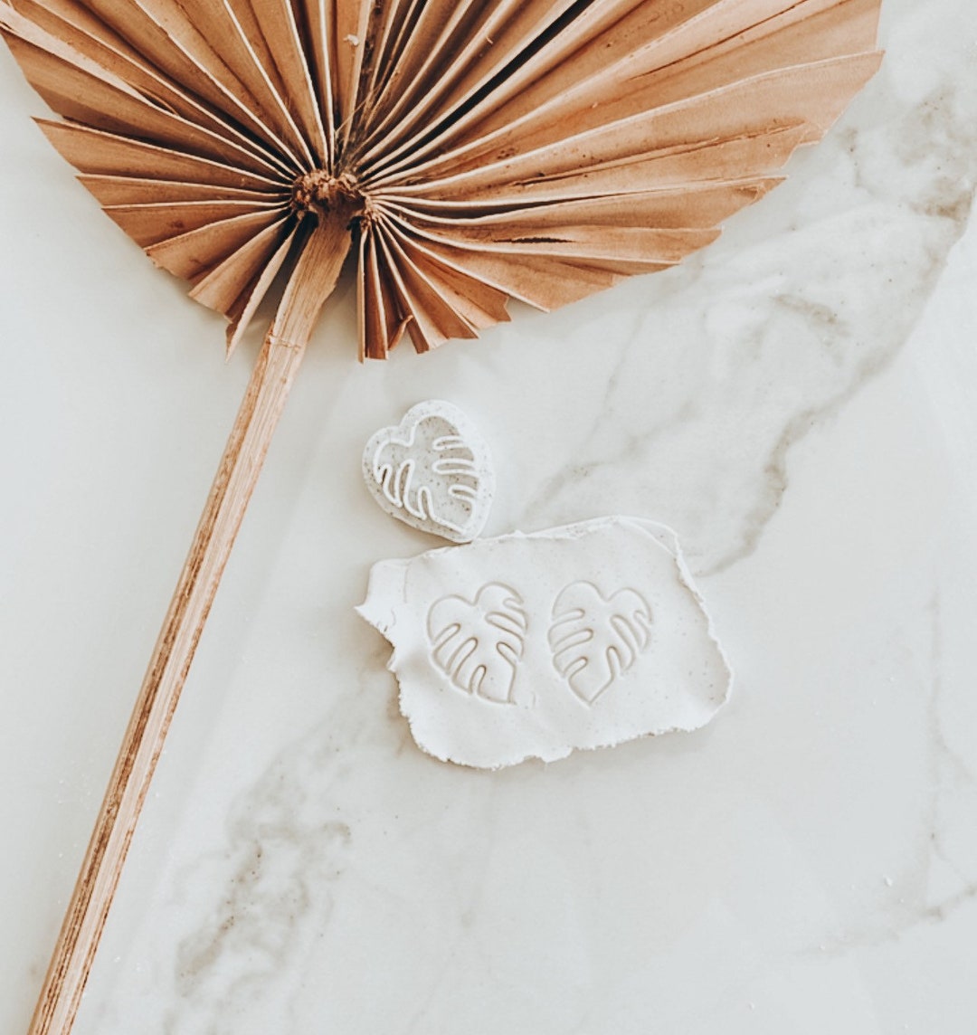 Monstera Clay Stamp for Polymer Clay Earrings Clay Stamp 1 - Etsy