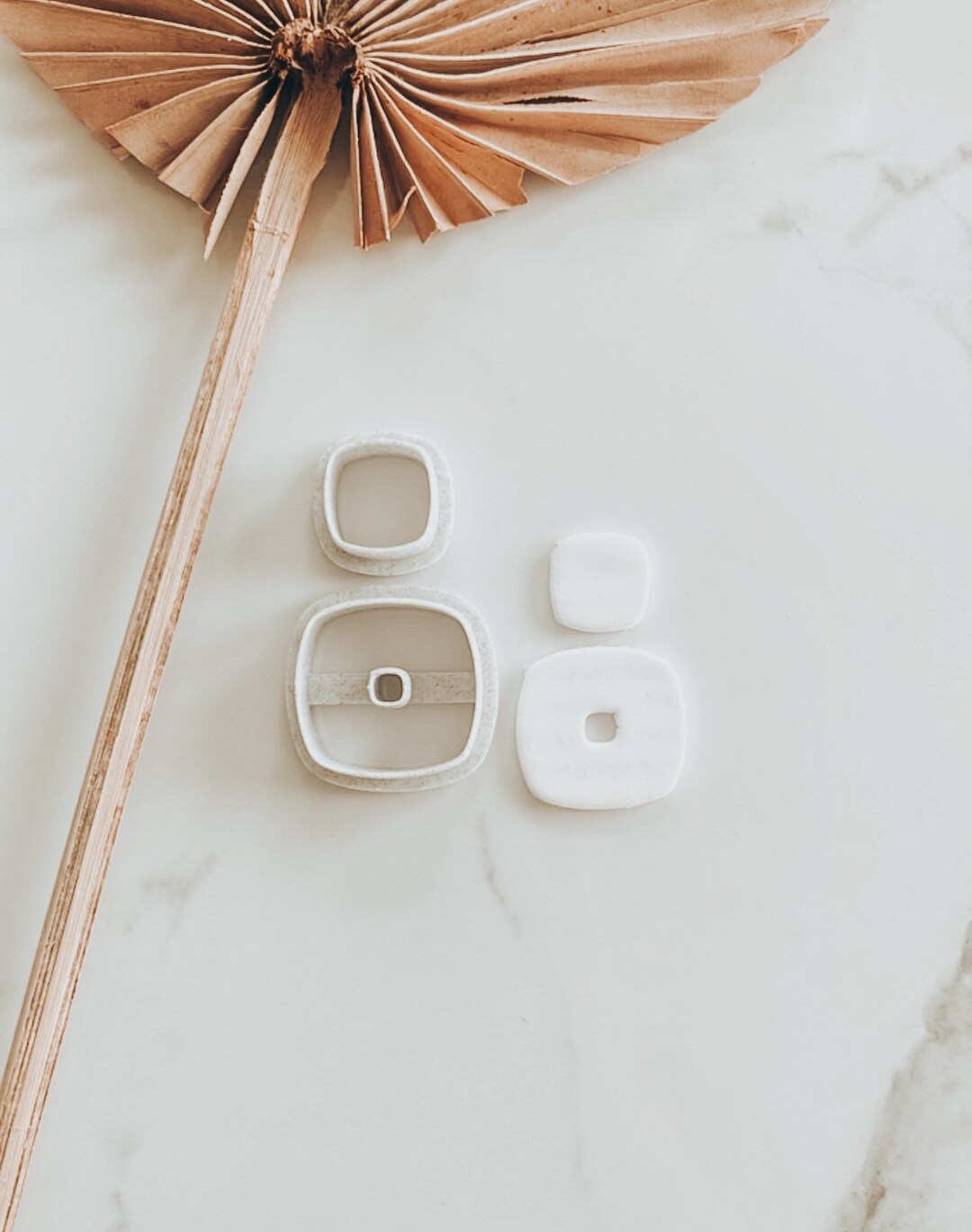 Mabel Rounded Square Clay Cutter 2 Piece Set for Polymer Clay Earrings ...