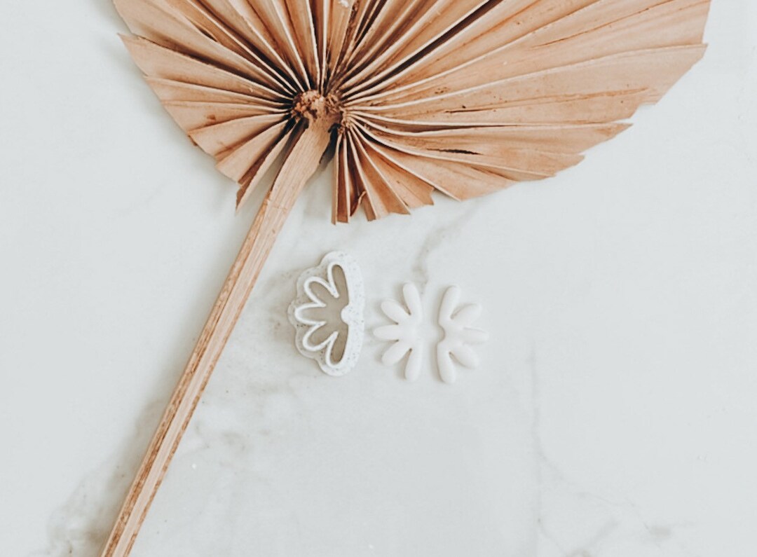 Narrow Half Daisy Clay Cutters Flower Cutter for Dangle Clay Earrings ...
