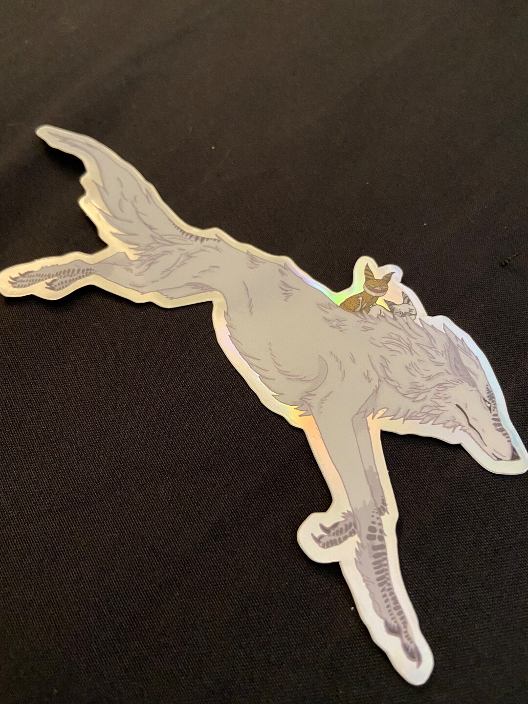Holographic Loth Wolf With Loth Cats - Etsy