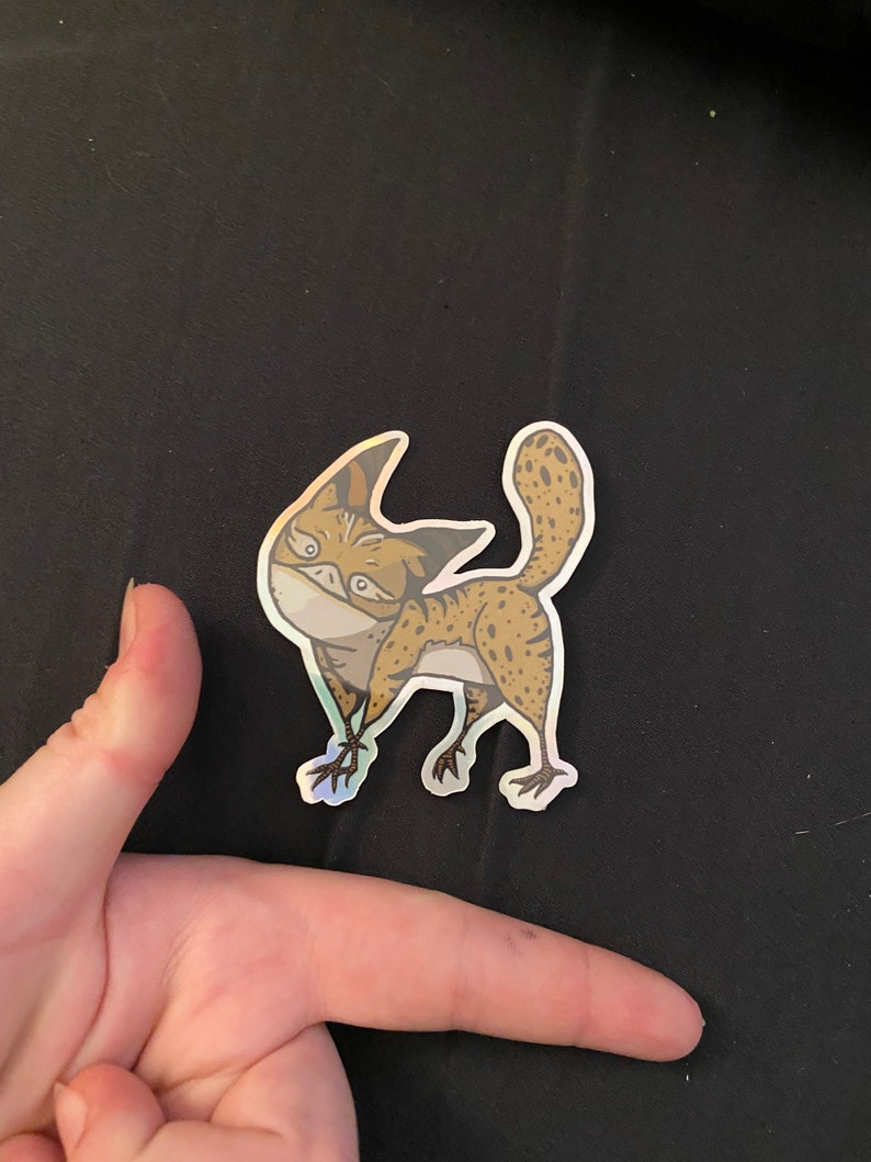 Loth Cat Holographic Sticker - Etsy