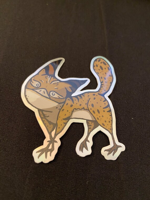 Loth Cat Holographic Sticker - Etsy