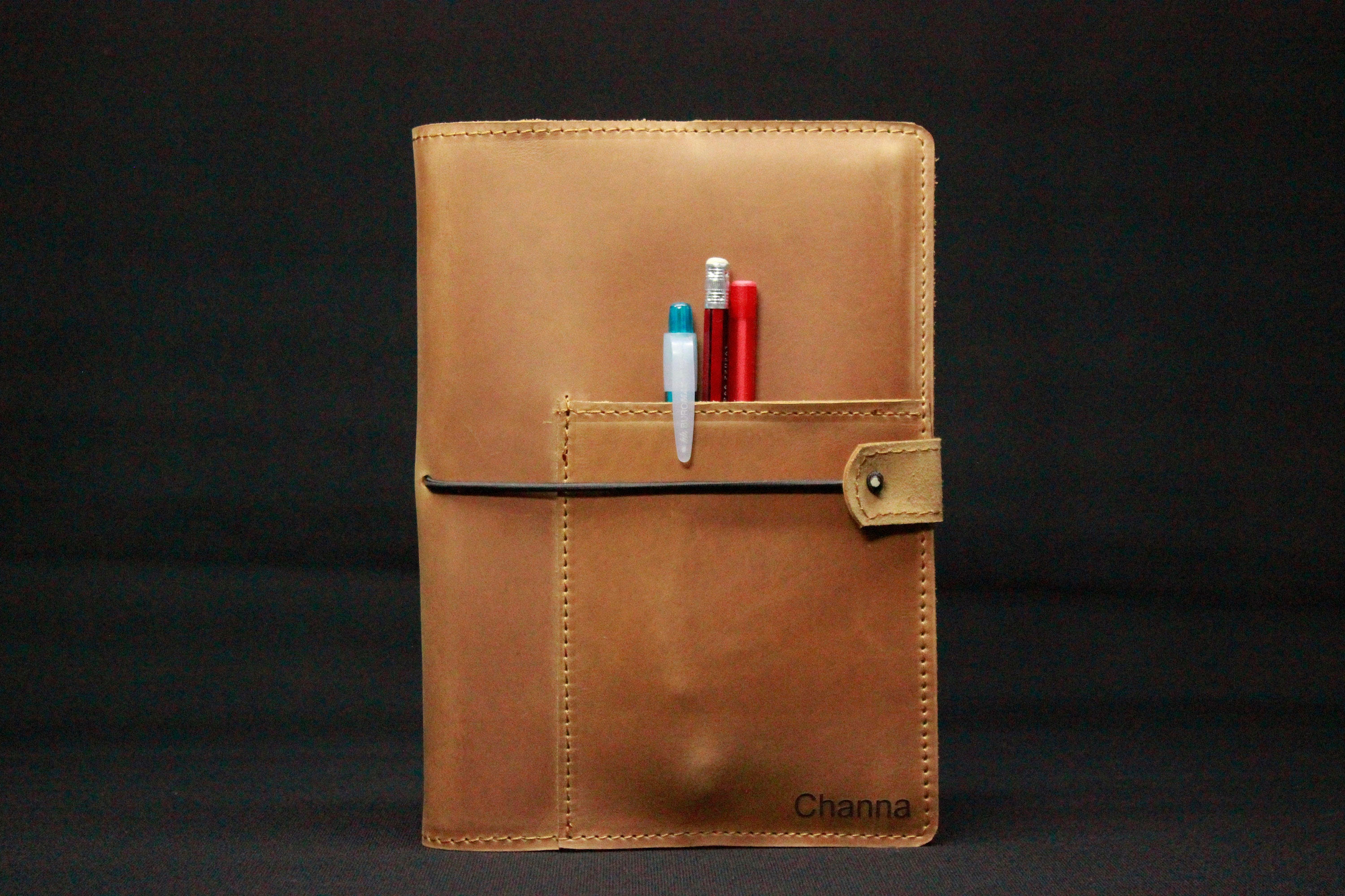 Personalized Leather Notebook Cover / Leather Book Cover / - Etsy