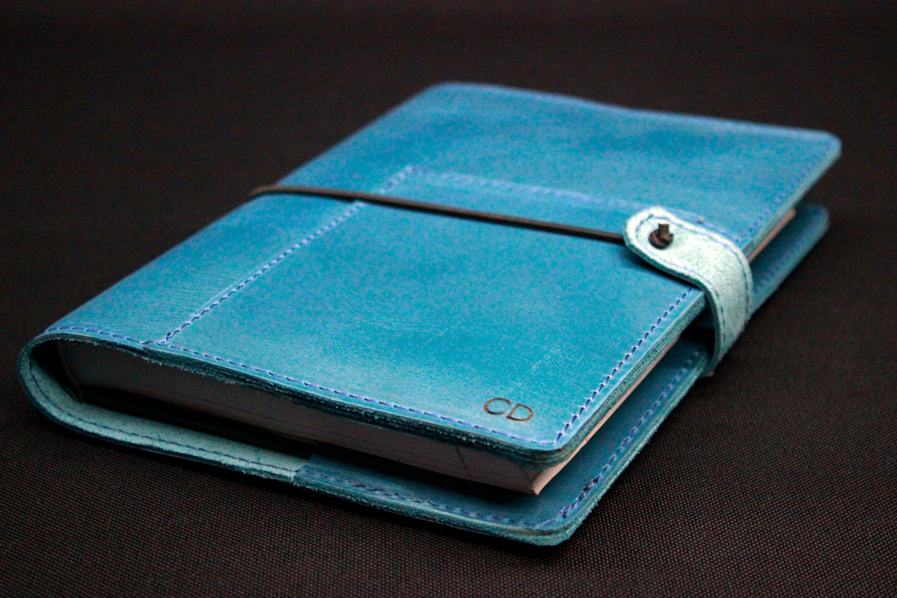 Personalized Leather Journal Cover Free Initials Moleskine | Etsy