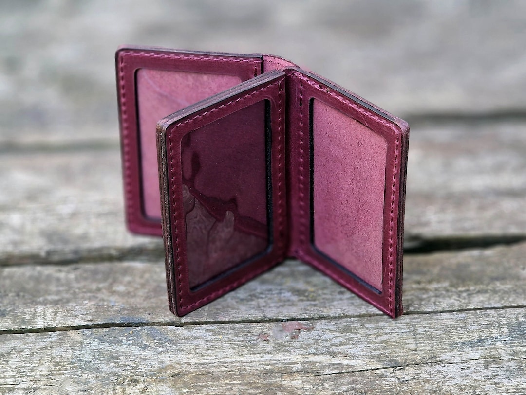 Personalized Leather Driver License ID Card Holder Front Pocket Wallet ...