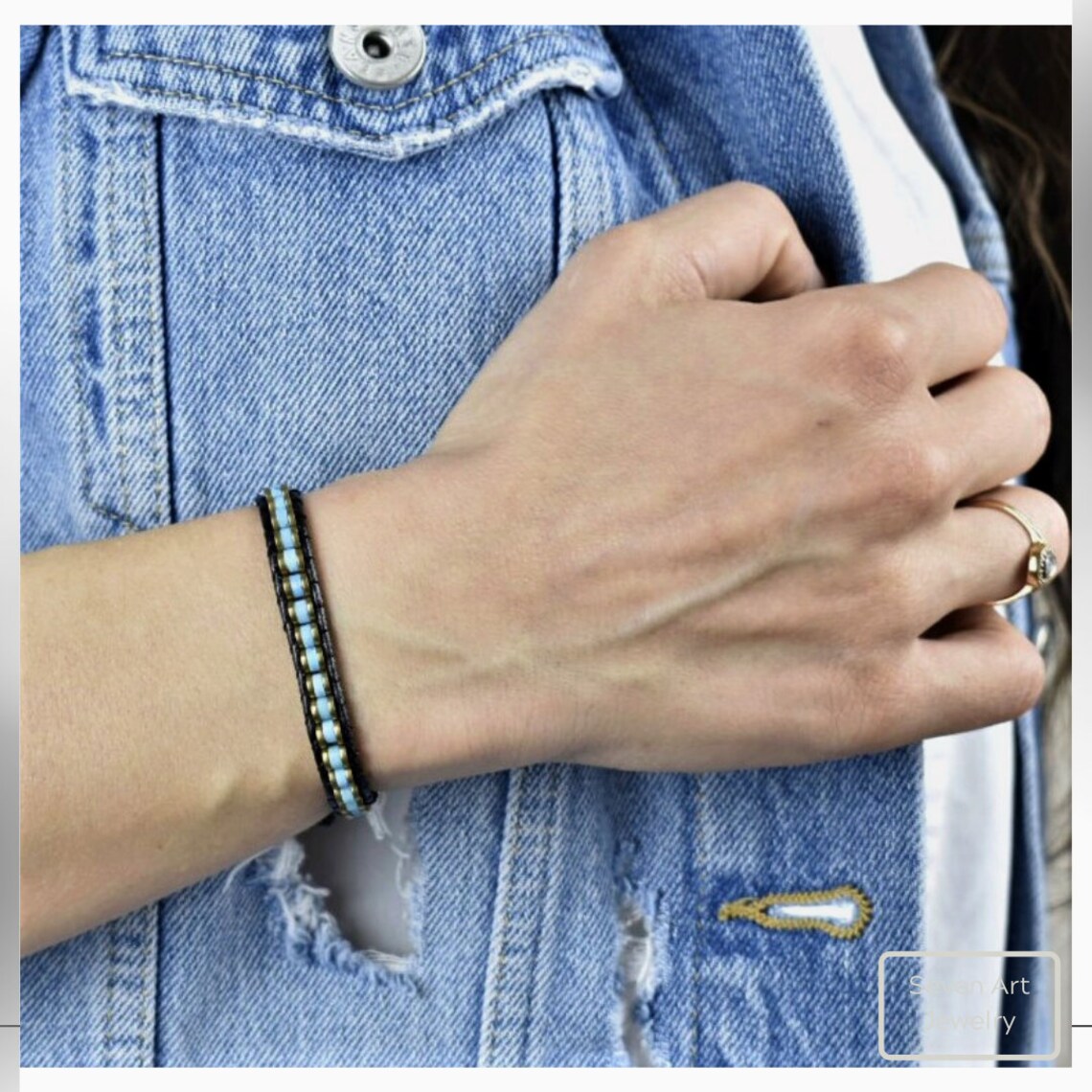 Original Turquoise Bracelet Slim Gemstone Bracelets - Etsy