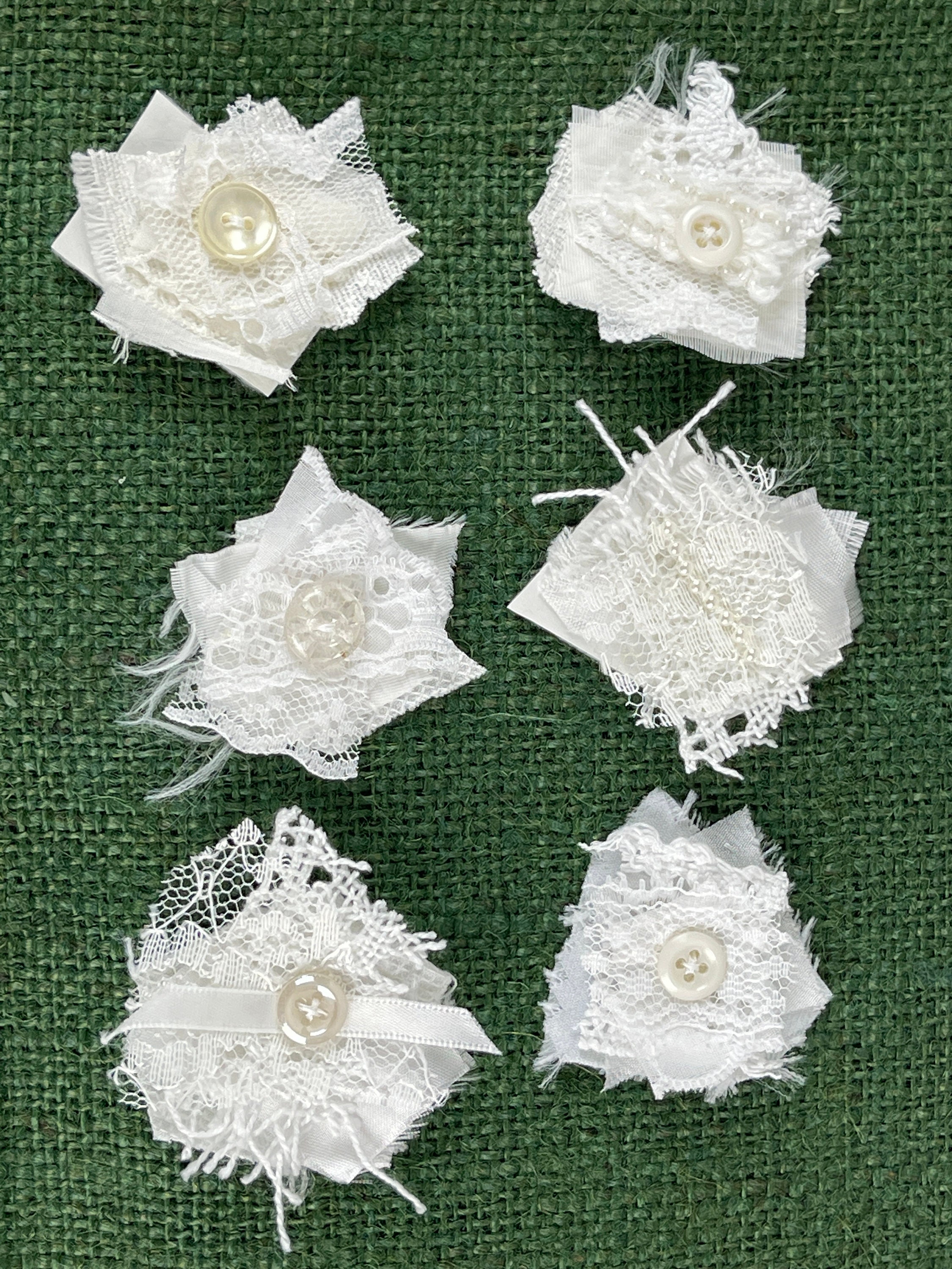 Lace Cluster Embellishments, White - Junk Journal, Scrapbooking ...