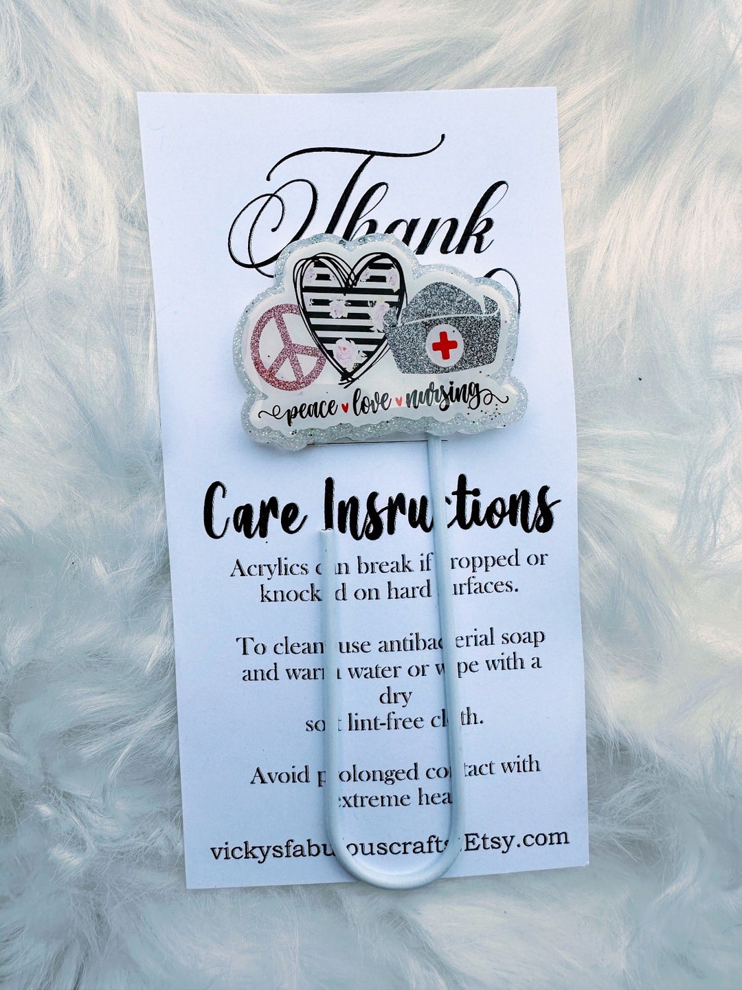 Nurse Bookmark, Bookmark, Jumbo Paper Clip Bookmark, Paper Clip ...