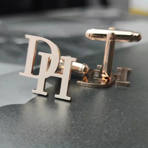 Initial Cufflinks - Etsy