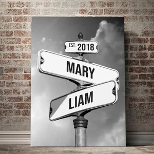 Customized Street Sign for Couple, Unique Wedding Gift for Friend ...