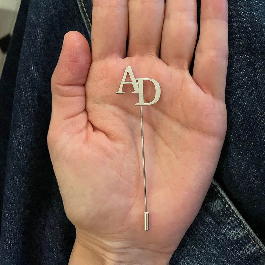 Custom Label Pins,men Brooch,letter Pins Vintage Brooch,name Pins ...