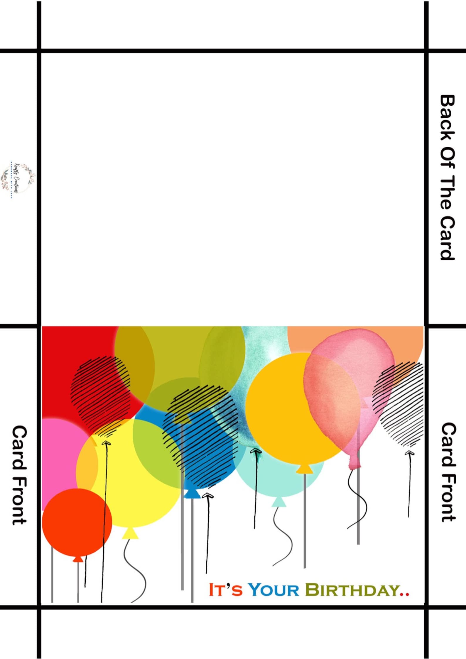 Balloon Birthday Card Printabledigital Birthday Cardbirthday - Etsy