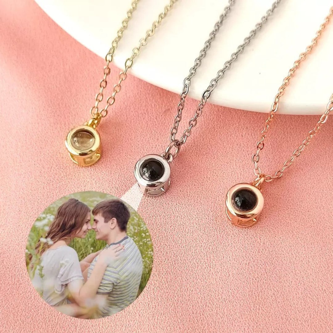 Projection Photo Necklace,custom Photo Necklace,memorial Jewelry ...