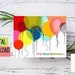 Balloon Birthday Card Printable,digital Birthday Card,birthday Cards ...