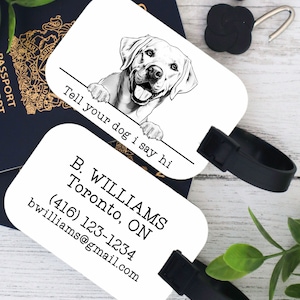 Custom Luggage Tag, 80 Breeds to Choose From, Dog Luggage Tags, Custom ...