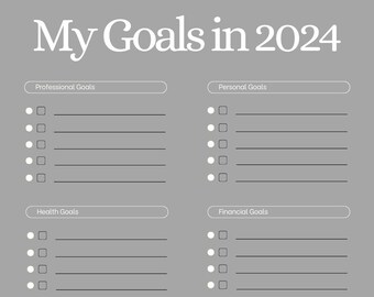 2024 Goal Planner Beige, Top 6 Yearly Goals, Instant Download ...