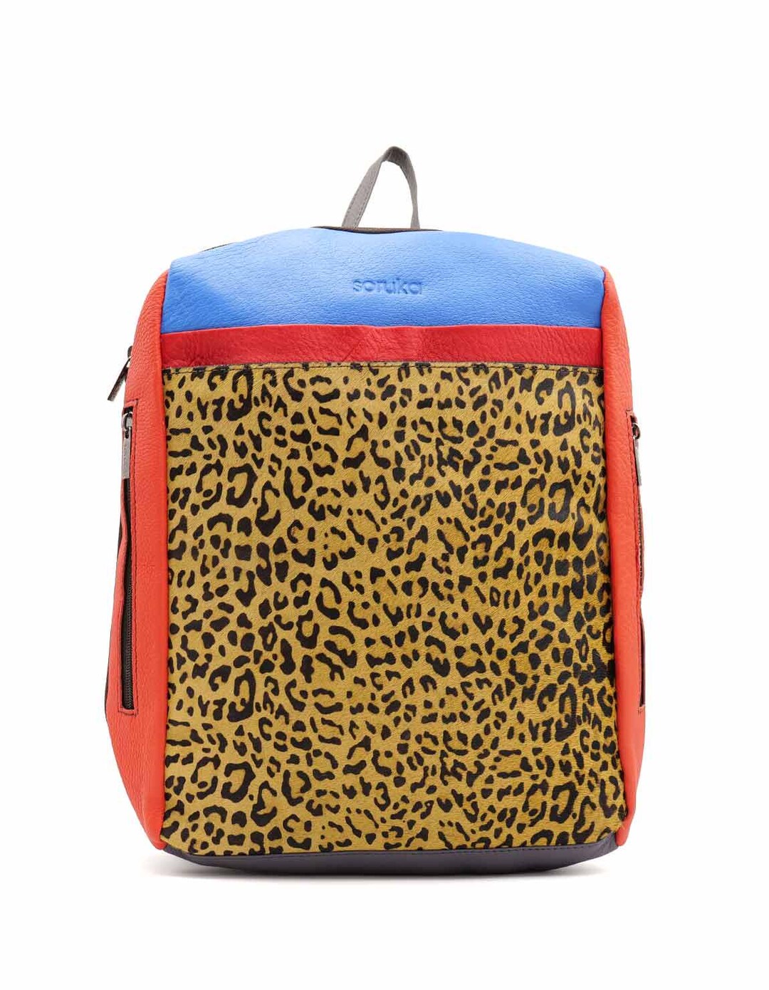 Large Leather Backpack With Animal Print · Laptop Size Backpack ...