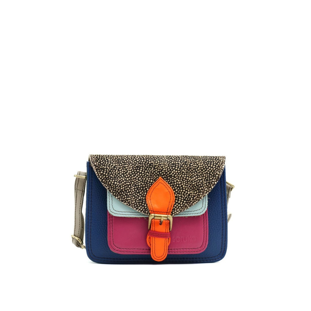 Colorful Recycled Leather Bag · Handmade Recycled Leather Purse · Woman ...