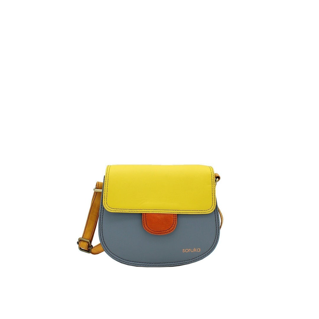 Colorful Leather Bag Recycled Leather Purse Colorful Woman's Handbag ...