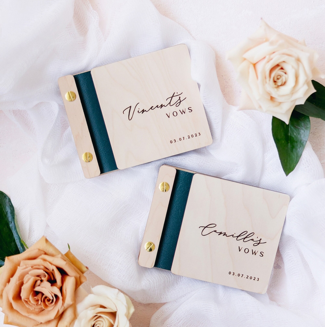 Elegant Wedding Vow Books | Handmade Personalized Vow Booklets for ...