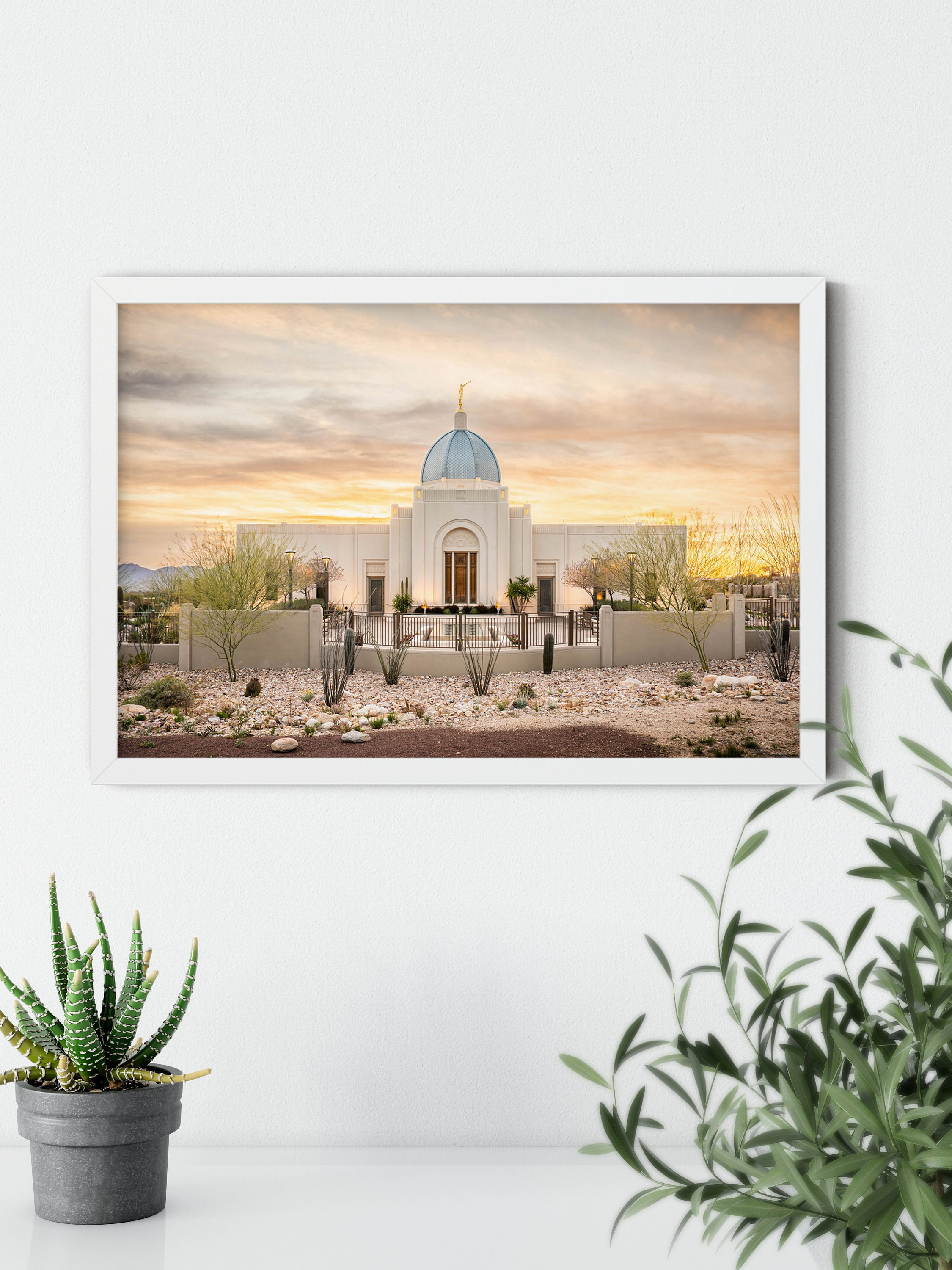 Tucson Arizona Temple - Desert Beauty - Print Only - Paper or Canvas ...