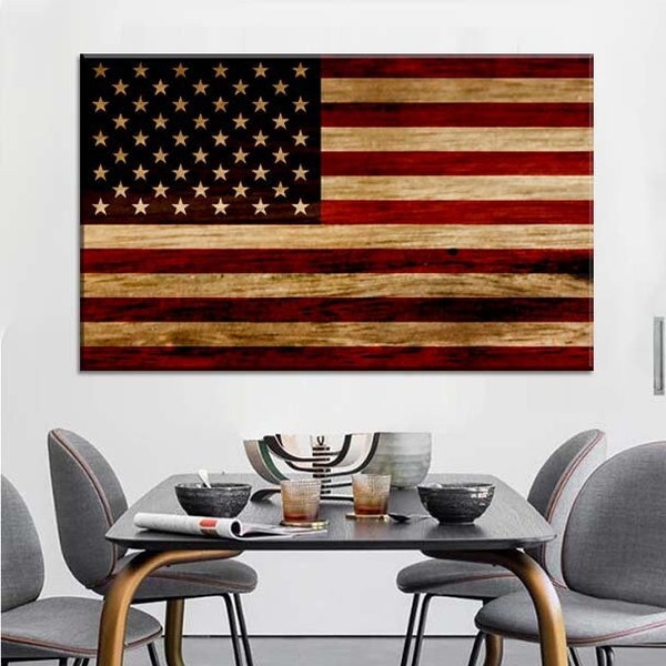 Rustic American Flag - Etsy