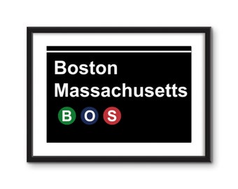 Boston Subway - Etsy