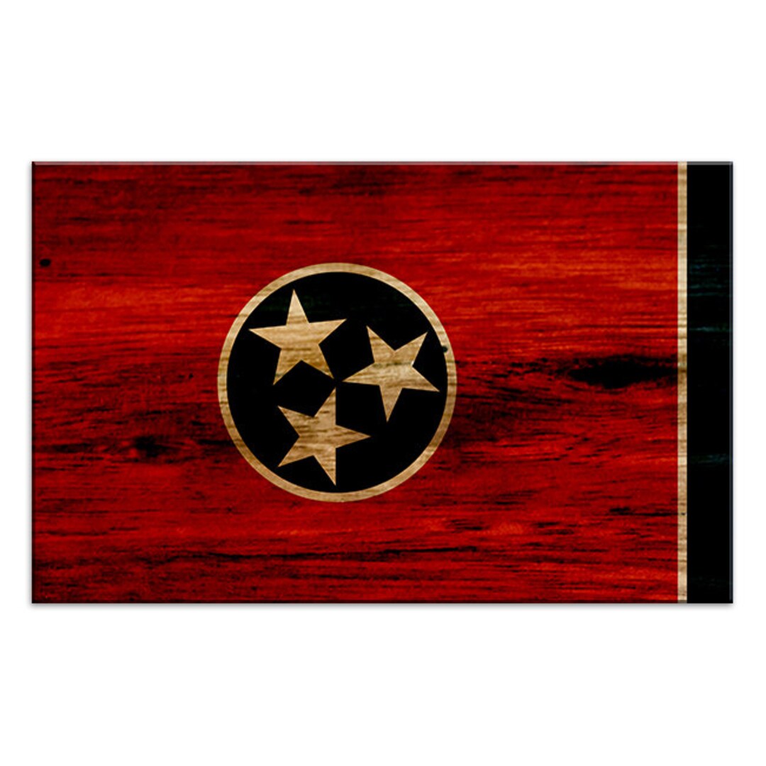 Rustic Tennessee Canvas Flag Art Print - Etsy