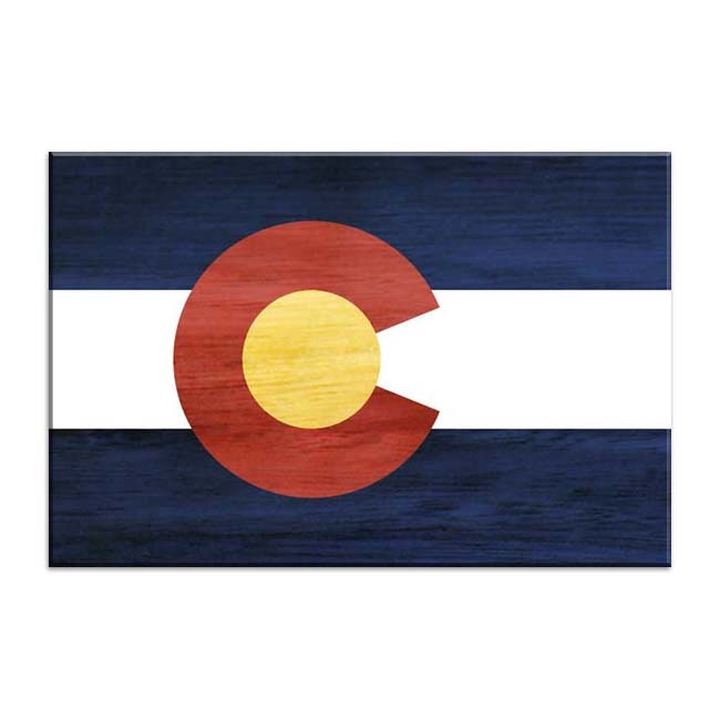 Rustic Colorado Canvas Flag Art Print - Etsy