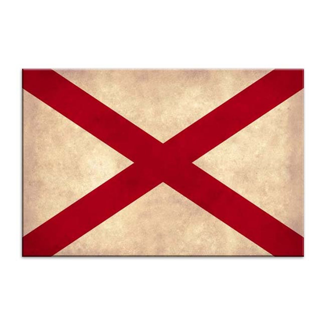 Distressed Alabama Flag Canvas Art Print - Etsy