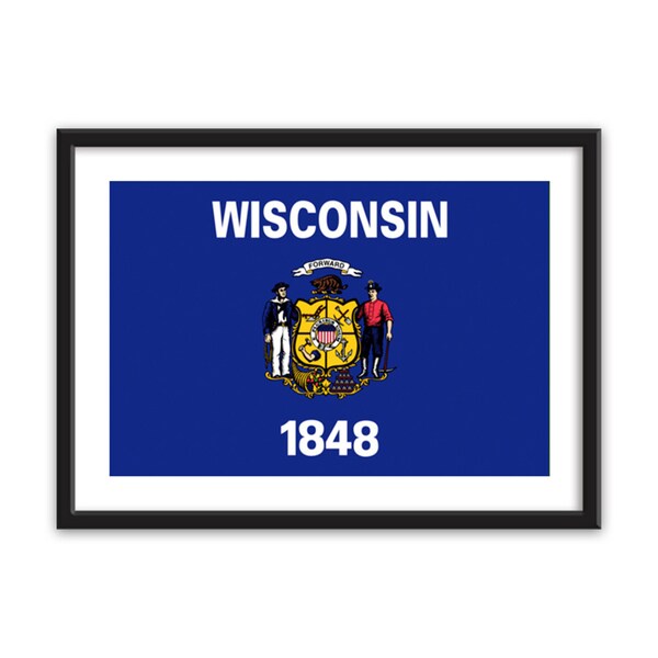 Wisconsin Flag Decor - Etsy