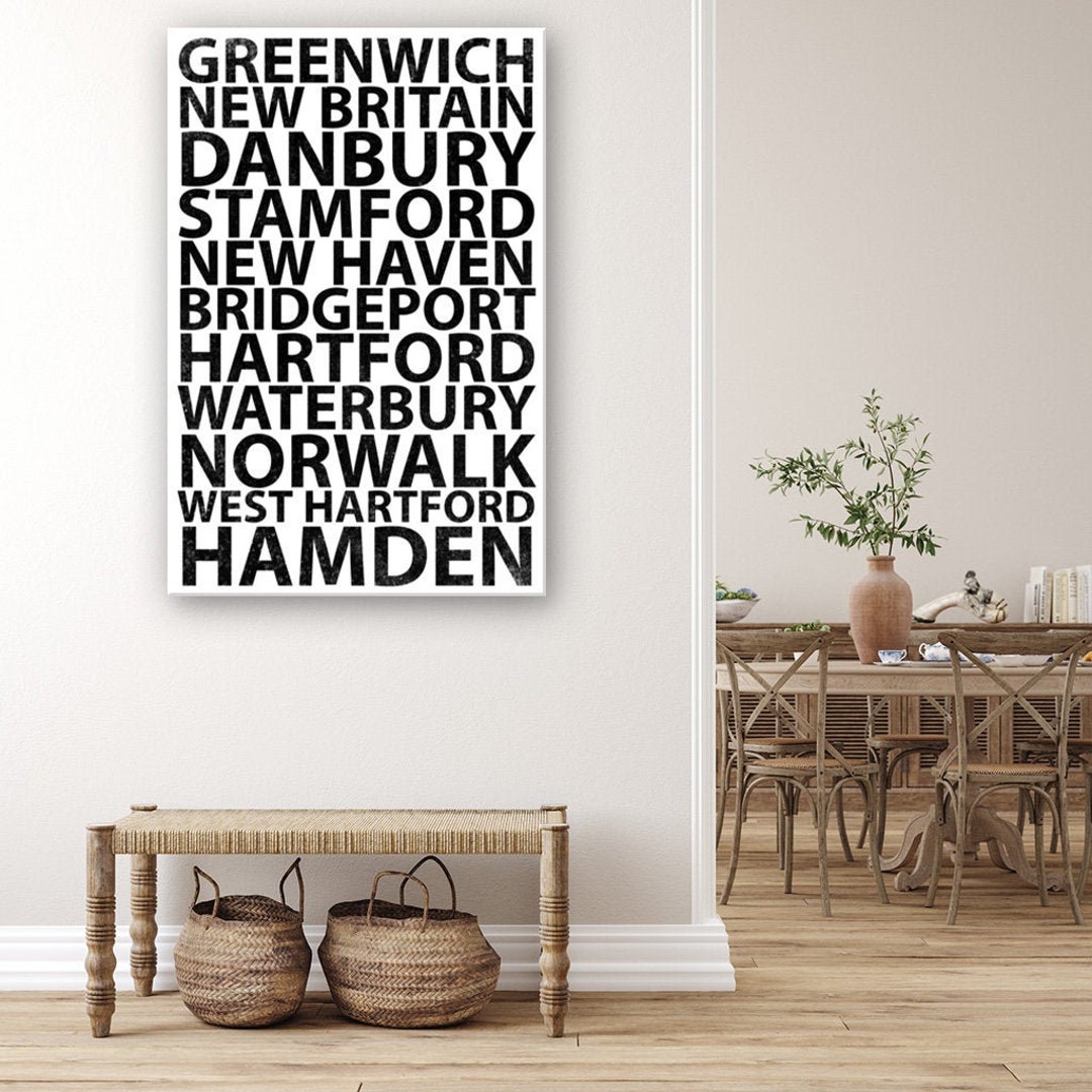 Connecticut State Print - Etsy