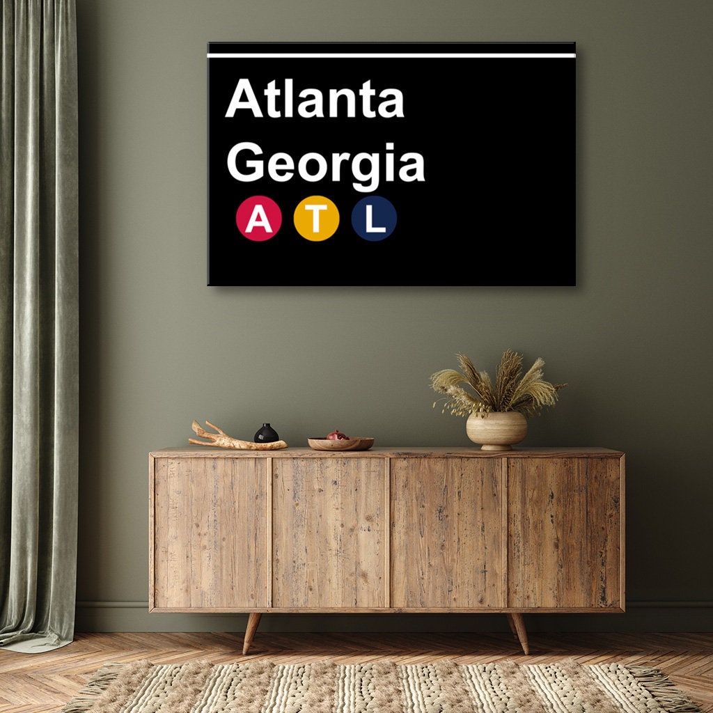 Atlanta Subway Sign Wall Art Print - Etsy