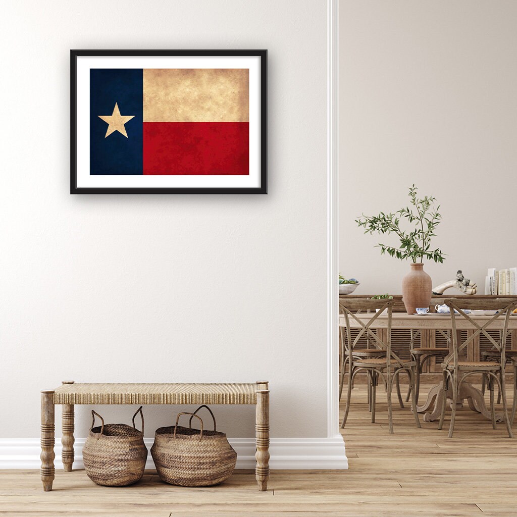 Distressed Texas Flag Canvas Art Print - Etsy