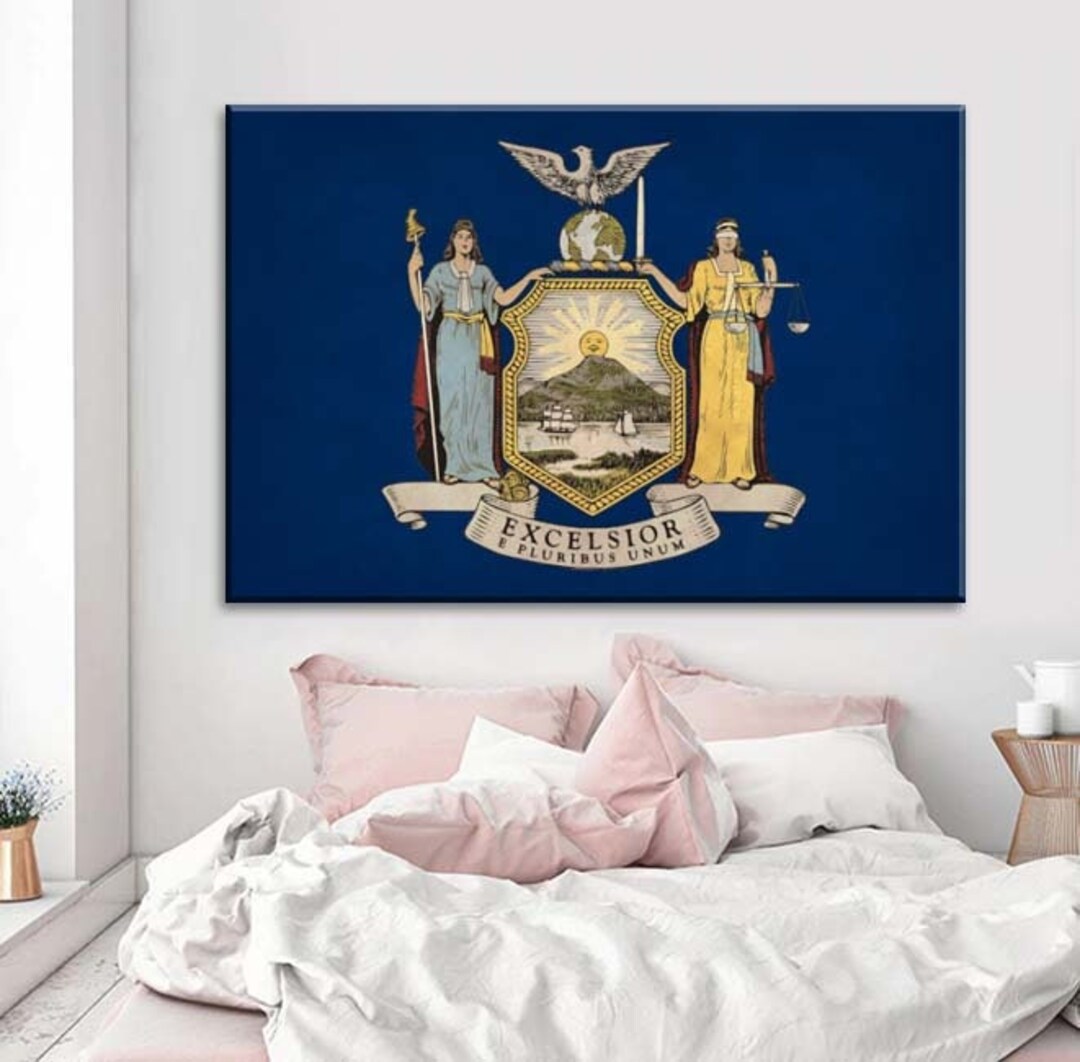 Distressed New York Flag Canvas Art Print - Etsy.de