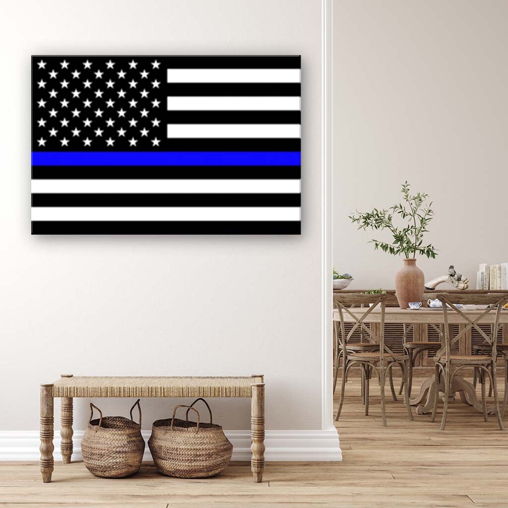 Police Flag Canvas Art Print - Etsy